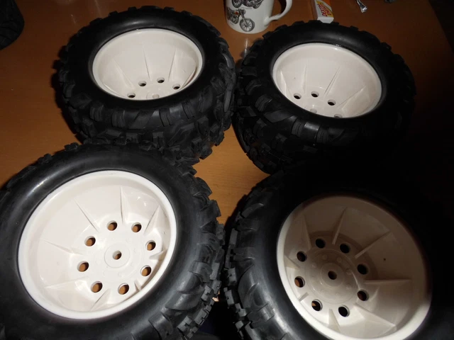 ***X4 MONSTER TRUCK Wheels & Tyres To Fit Fg's Etc Hardly Used!!*** £89 ...