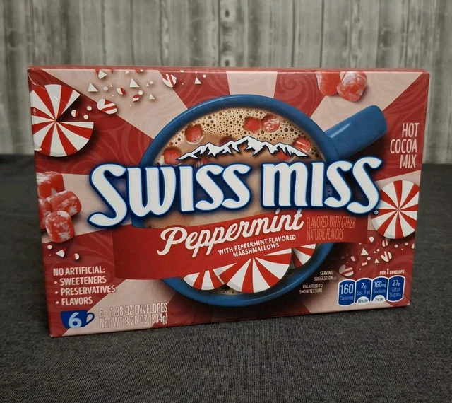 SWISS MISS PEPPERMINT Flavor Hot Cocoa Mix 8.28 oz NEW BB: 05/2026 £4. ...