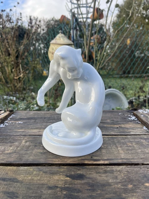 STATUE PANTHÈRE, PUMA ? - MEISSEN, Erich Oehme EUR 420,00 - PicClick FR