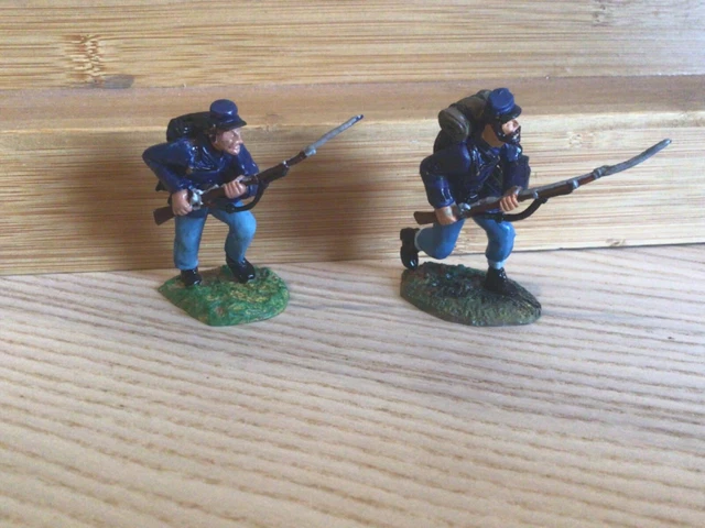2 AMERICAN CIVIL War Union infantry charging. Conte 60mm plastic $12.00 ...