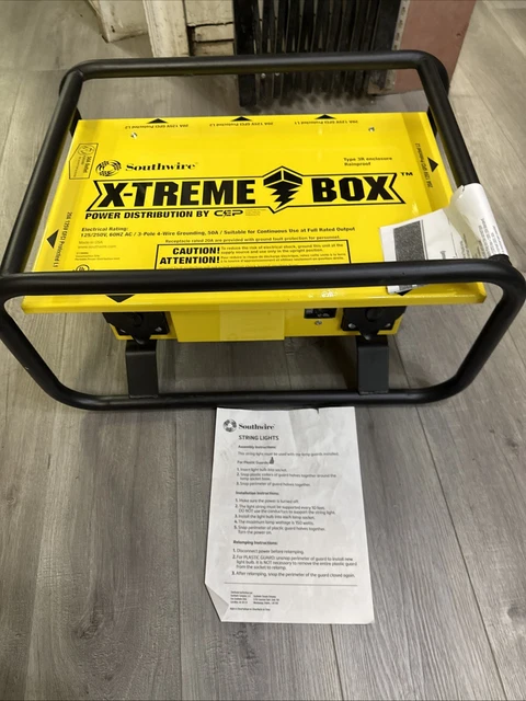 SOUTHWIRE X-TREME POWER Distribution Box, Temporary Power Box, 50-Amp ...