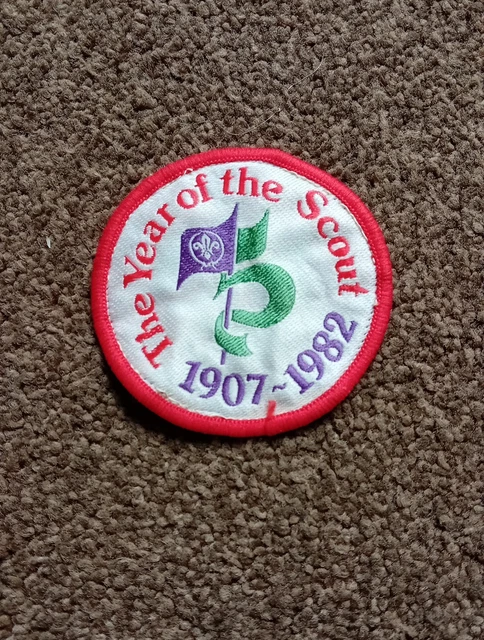 VINTAGE THE YEAR Of The Scout 1907-1982 Scouts Sew On Patch £4.00 ...