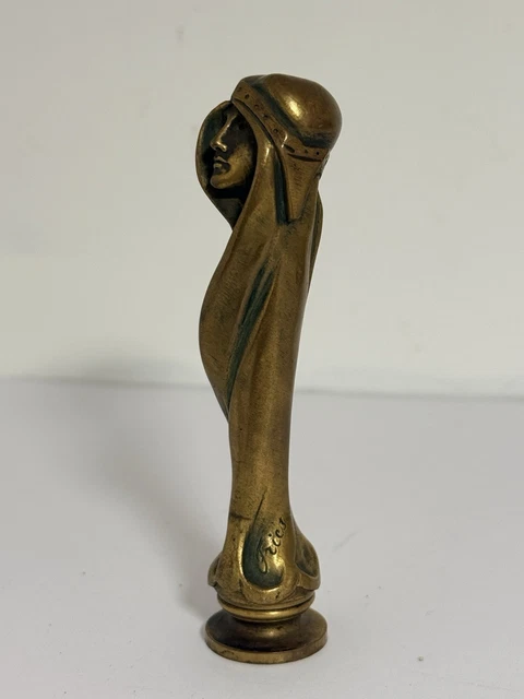 SCEAU CACHET EN Bronze Art Nouveau Femme Signe Fries 1900 Wax Seal EUR ...