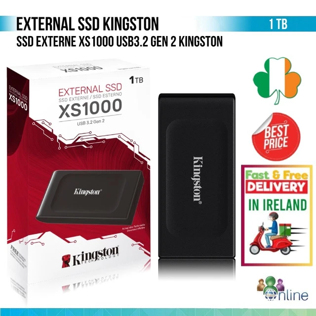 KINGSTON XS1000 EXTERNAL Drive 1TB SS 2nd Gen External Hard Drive ...