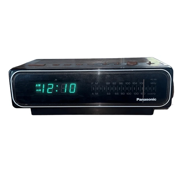 VINTAGE PANASONIC RC-66 AM/FM Electronic Digital Clock Radio Simulated ...