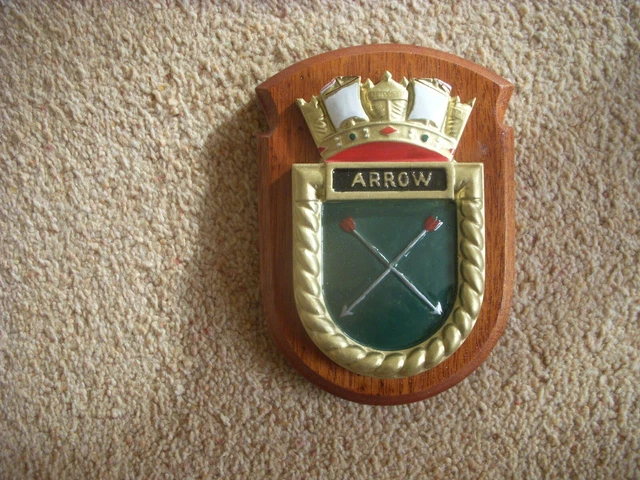 ROYAL NAVY HMS Arrow small ships crest £12.92 - PicClick UK