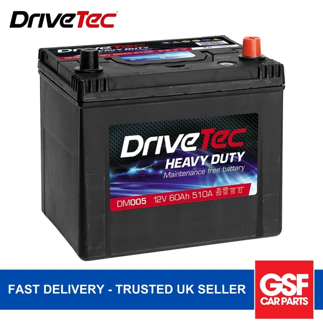 DRIVETEC CAR BATTERY DM005 12V 60Ah 510A 3 Years Warranty T1 Starter ...
