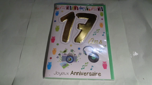 CARTE - JOYEUX Anniversaire - 17 Ans - Carte + Enveloppe - N°256 EUR 2 ...