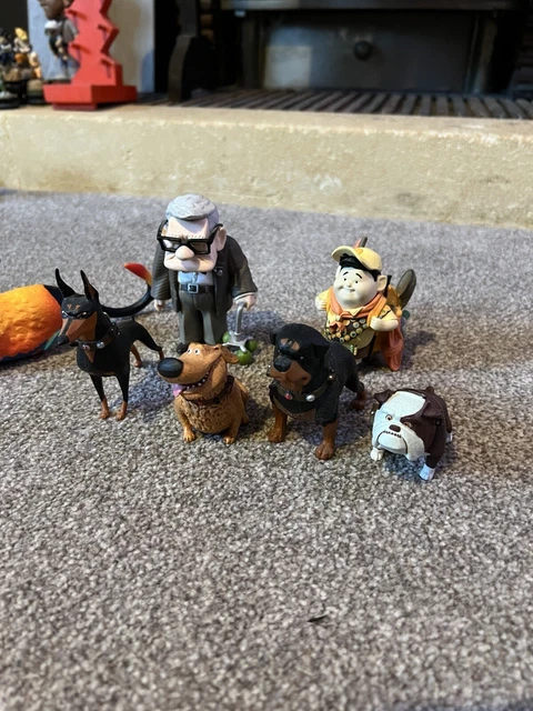 DISNEY STORE PIXAR UP FIGURINE SET Russell MOVIE Doug ORIGINAL 2009 Toy ...