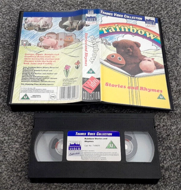 RAINBOW STORIES AND Rhymes Geoffrey Bungle Zippy Pal Vhs Video Kids ...