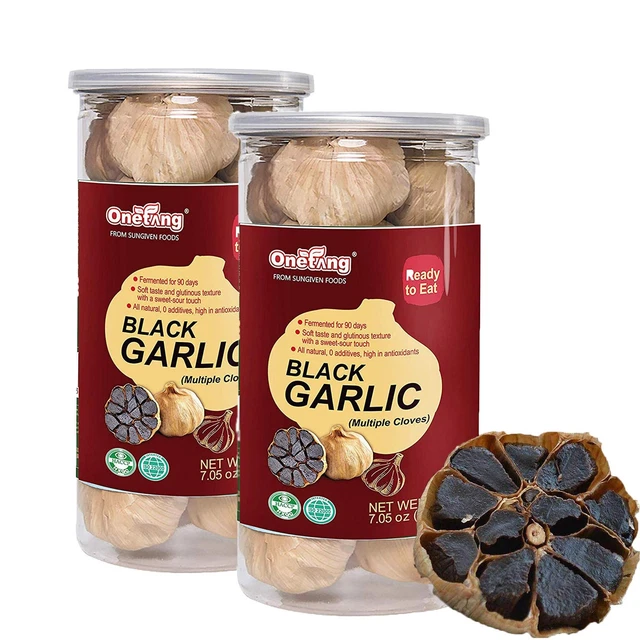 BLACK GARLIC 200G Pack of 2 Natural Fermented 90 Days Ready to Eat ...