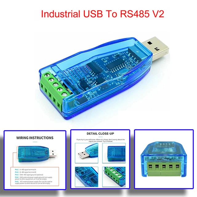 1/2 PCS INDUSTRIAL USB To RS485 Converter Upgrade TVS Protection RS485 ...