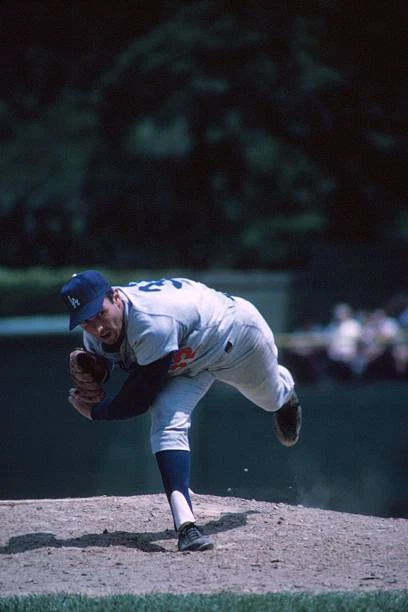 PITCHER SANDY KOUFAX Of The Los Angeles Dodgers 1965 Baseball OLD PHOTO ...