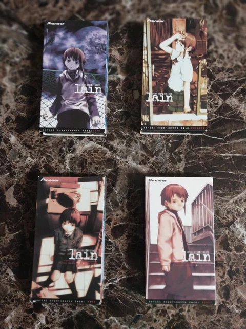 SERIAL EXPERIMENTS LAIN VHS Full Set 1-4 English Dubbed Anime Rare HTF ...