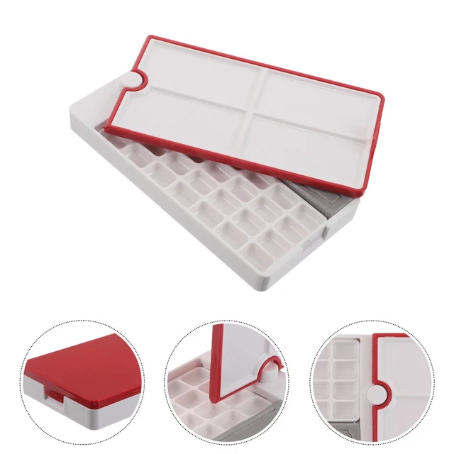 WATERCOLOR PALETTE CASE: Travel Rotate Paint Box - Gouache Mixing Tray ...