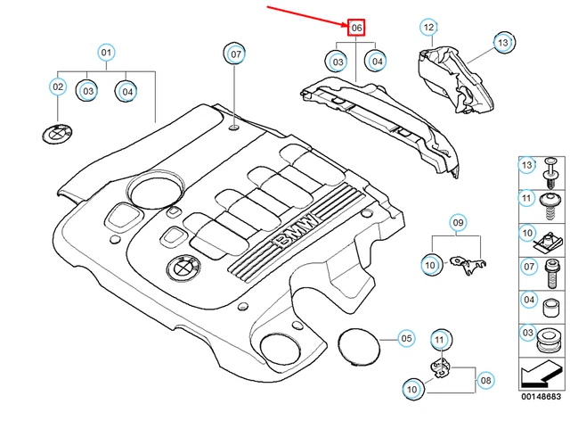 OEM BMW 5 E60 Engine Acoustic Cover 11147807242 7807242 Genuine £78.00 ...