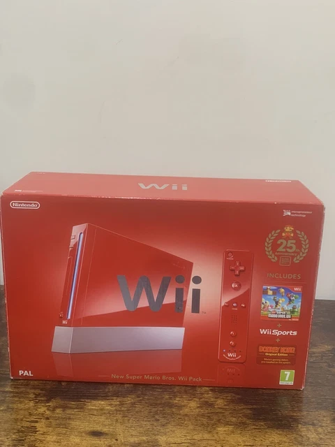 NINTENDO WII NEW Super Mario Bros 25th Anniversary Special Rare Red ...