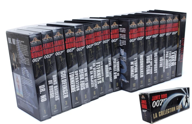 LA COLLECTION GOLD Coffret James Bond 007 17 VHS Cassettes Video (Réf#P ...