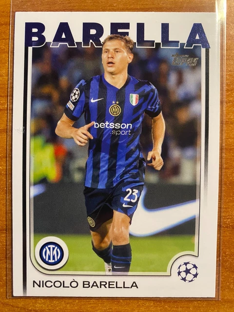 TOPPS UCC FLAGSHIP 24/25 UEFA Soccer Card Nicolo Barella Inter Milano ...