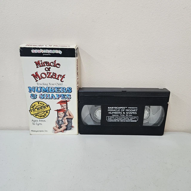 MIRACLE OF MOZART Numbers & Shapes VHS Tape RARE Kids Learning ...