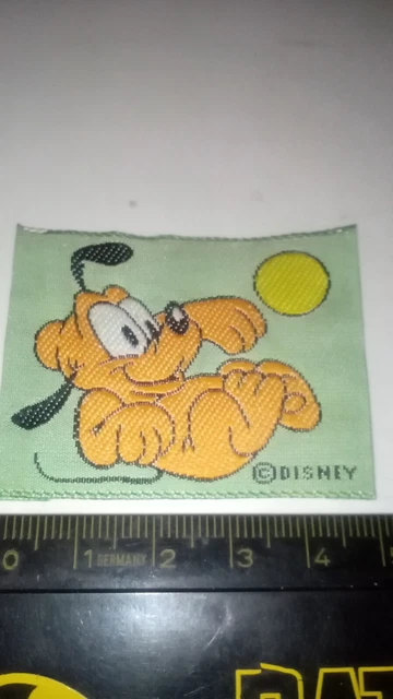 DISNEY BABY PLUTO Patch, Stoff Aufnäher, 5 cm, aus 1989, selten EUR 3,00 - PicClick DE