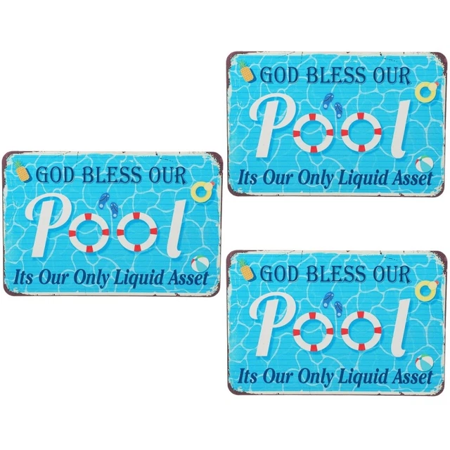 3 PACK SIGNE Étanche Enseigne Au Néon Des Règles La Piscine EUR 43,68 ...