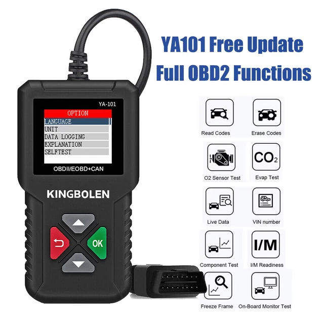 EDIAG YA-101 OBD2 Code Reader Scanner Car Smog Check Engine Fault ...
