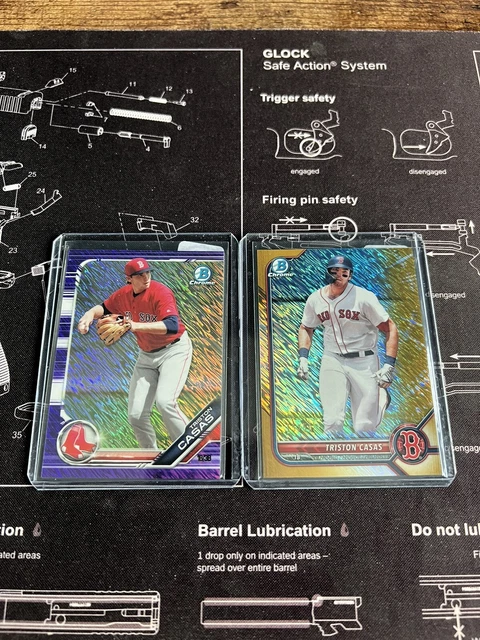 LOT TRISTON CASAS Shimmer X2 or violet Boston Red Sox Bowman chrome EUR ...