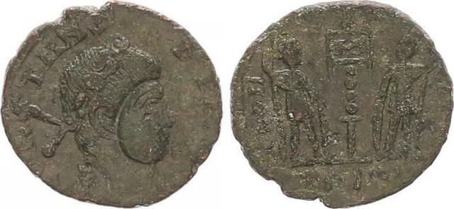 ANTICO/ROMANO TEMPO DELL'IMPERO / Constans 333-350 Follis Feldzeiche ...