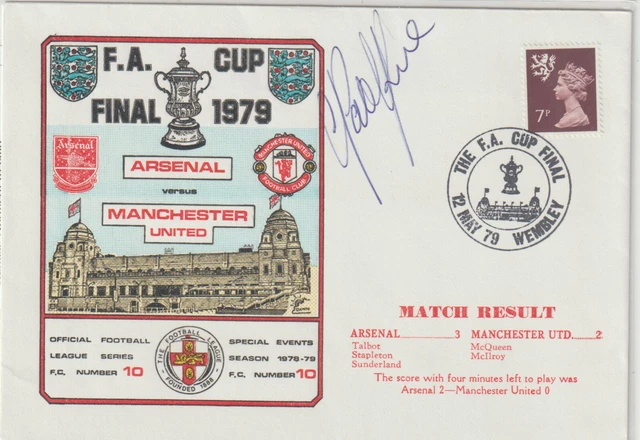 ARSENAL FC - Pat Rice - Signed " 1979 Fa Cup Final " Envelope £5.99 ...