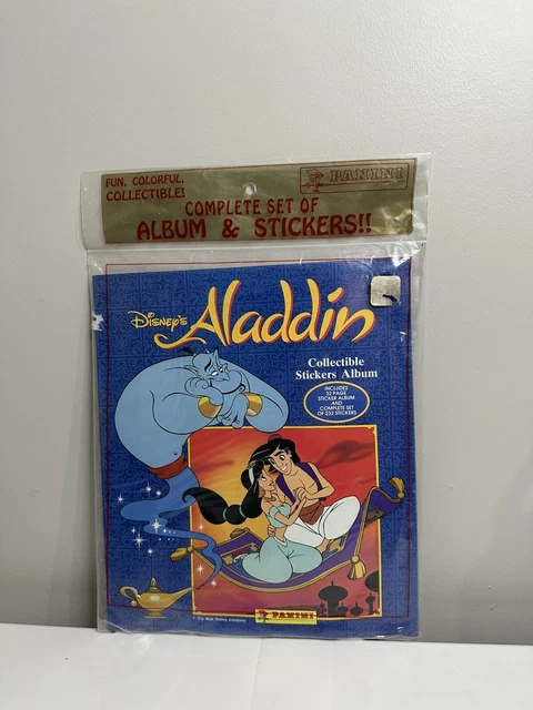 VINTAGE WALT DISNEY’S Aladdin Complete Collectible Sticker Album Panini New £72.96 - PicClick UK