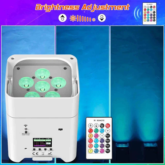 AKKU LED PAR Strahler Uplight 108W LED RGBWA+UV WiFi/DMX/APP Party ...