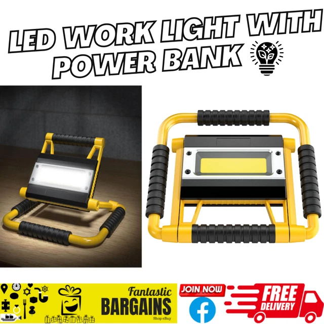 PARKSIDE LED CORDLESS Work Light with Power Bank Heavy duty PFLA 4400 ...