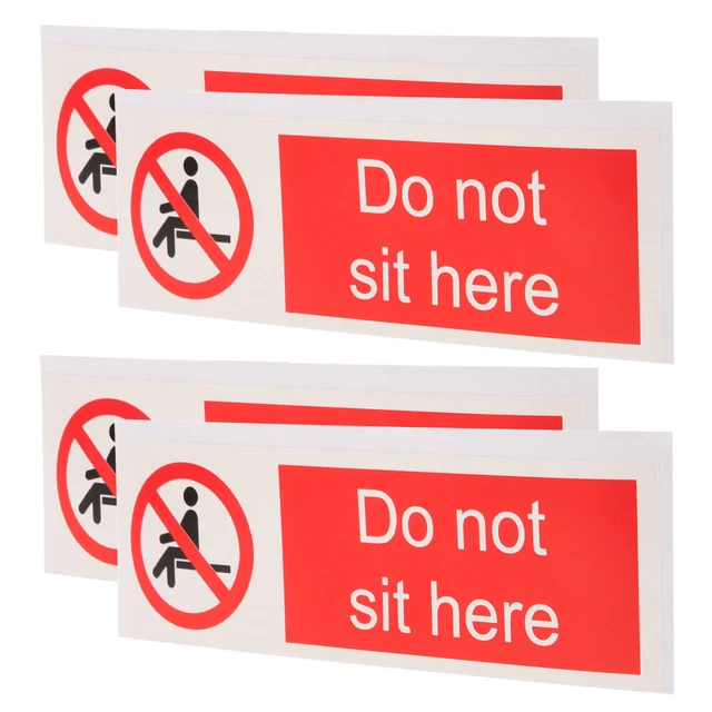 DO NOT SIT Here Sticker Safety Sign Wall Office The Stickers £4.55 ...