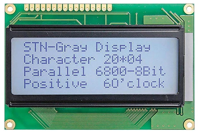 TFT LCD DISPLAY Module, 20 X 4 Character, White, Fstn Positive ...