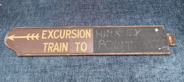 LMS MIDLAND RAILWAY Excursion Wooden Destination Board Sign Green Park ...