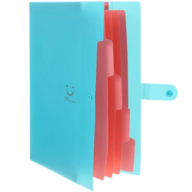 MULTI POCKET FOLDER Office File Folder Document Organizer Plastic ...