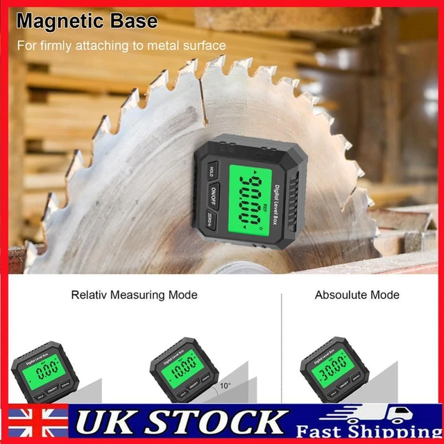 ANGLE PROTRACTOR 60 Degree Digital Inclinometer Level Meter Tool (Black ...
