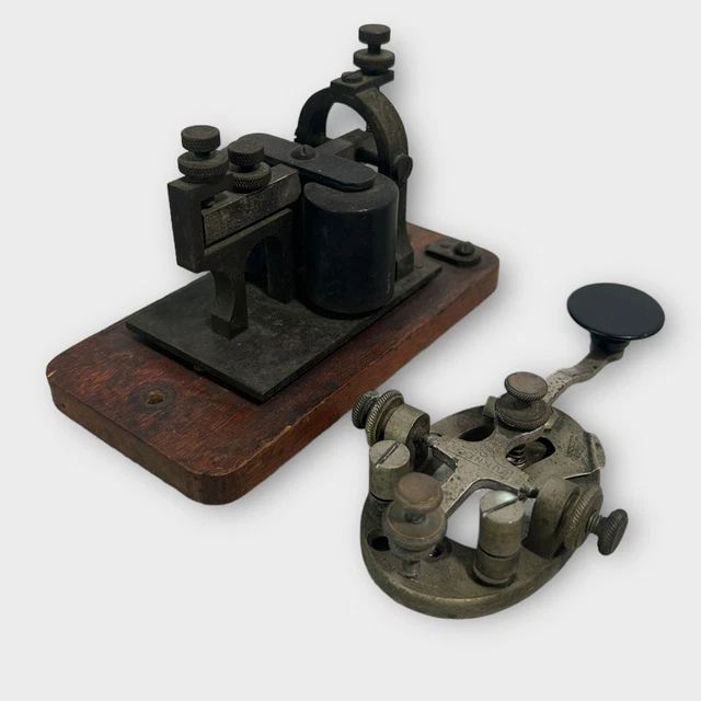 VINTAGE BUNNELL TELEGRAPH Key and Sounder Morse Code S £132.79 ...