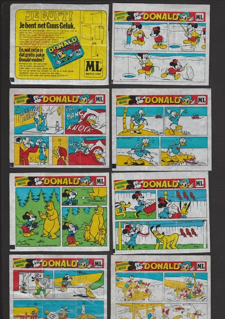 BUBBLE CHEWING GUM WRAPPER COMICS INSERT kaugummibild - DONALD DISNEY ...