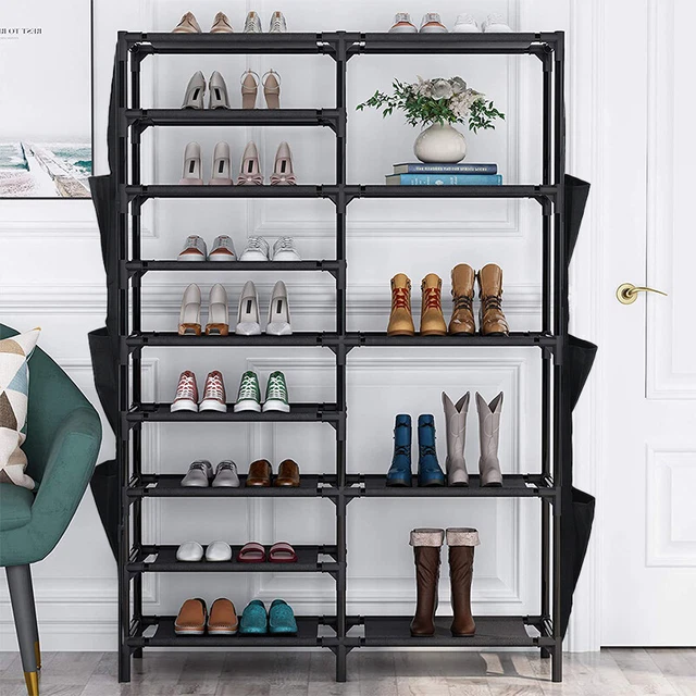 9 TIER SHOE Tower Rack Stand Space Saving Organiser Storage Unit Shel ...