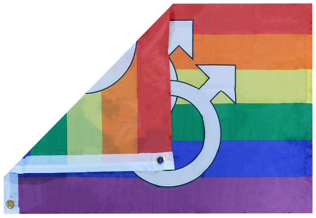 2X3 GRAND DOUBLE Mars Mâle Pride Lgbtq 2'x3' 68D Hirsute Tex Nylon Flag ...