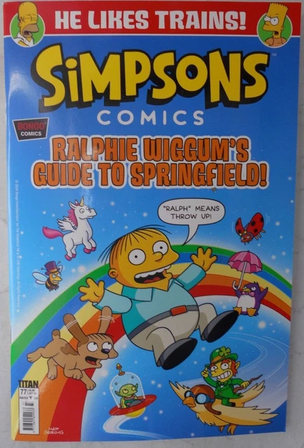 SIMPSONS COMIC MAGAZINE Oct 2024 Ralphie Wiggum's guide to Springfield ...