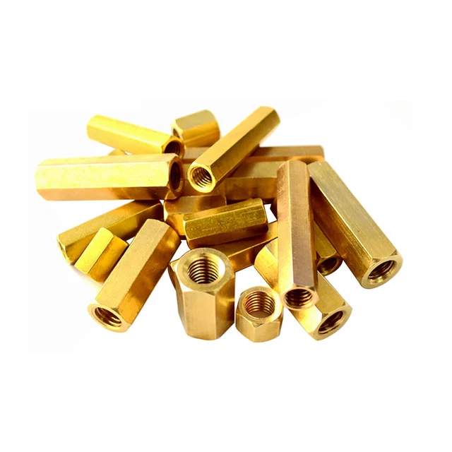 M10 BRASS FEMALE Threaded Hex Standoff Pillar Spacer Studs 10-100mm ...
