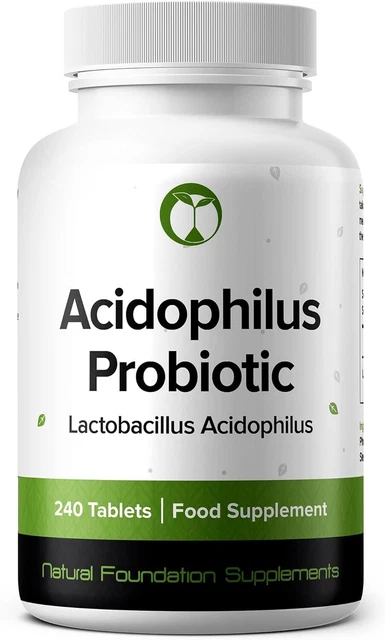 LACTOBACILLUS ACIDOPHILUS PROBIOTIC Supplement 240 Tablets £10.20 ...