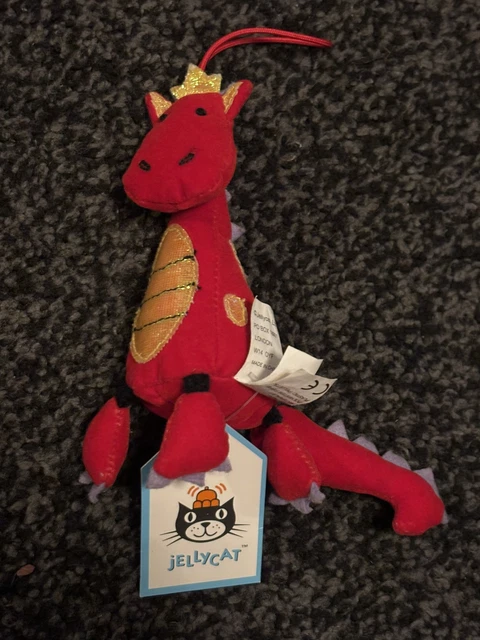 JELLYCAT RARE DINGLY Dangly Dylan Dragon Soft Plushie Vintage Retired ...