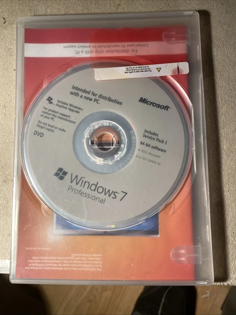 MICROSOFT WINDOWS 7 Professional 64bit DVD £23.33 - PicClick UK