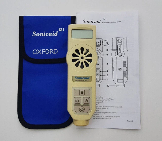 RILEVATORE FETALE DOPPLER ad ultrasuoni Sonicaid Mod. 121 EUR 270,00 ...