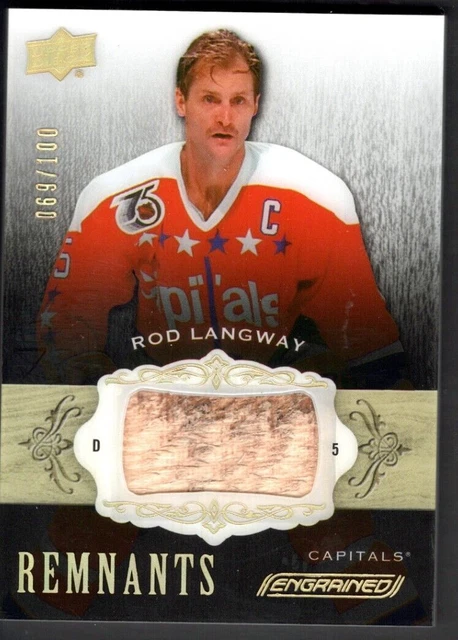 ROD LANGWAY 2018-19 Upper Deck Engrained Remnants STICK #69/100 ...