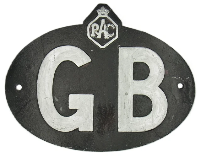 VINTAGE BLACK RAC Royal Automobile Club International Car Plate Emblem ...